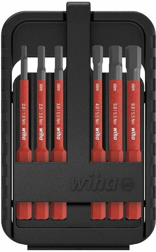 Набор изолированных бит Wiha Slimbit,7шт. 2831-43156