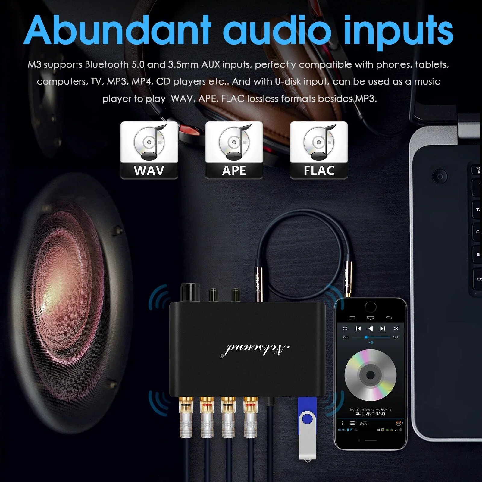 Nobsound M3 Мини-усилитель Bluetooth 5.0 — фото 1
