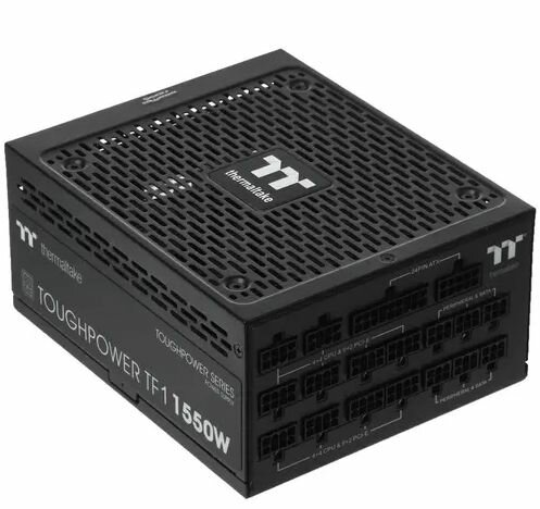 Блок питания Thermaltake Toughpower TF1 1550W (PS-TPD-1550FNFATE-1) черный - 1550 Вт, 80+ Titanium, ATX 20+4 пин, 4 pin + 4 pin CPU, 16 SATA, 12 x 6+2 pin PCI-E