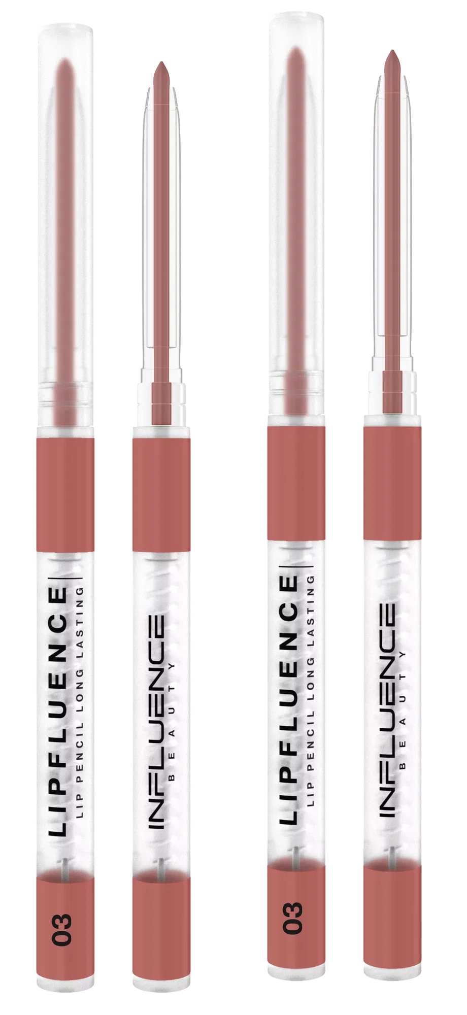 Карандаш для губ автоматический гелевый стойкий Influence Beauty Lipfluence т.03 2 шт