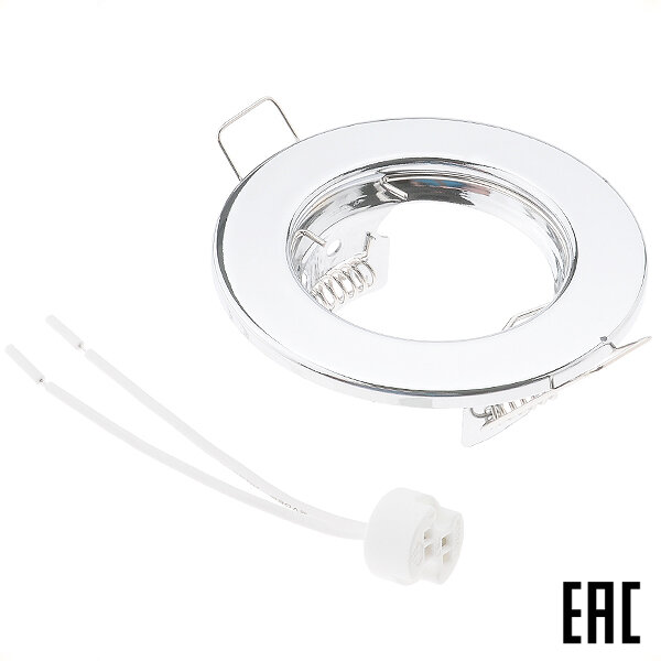 Светильник встраиваемый штампованный неповоротный Feron хром IP20 DL10 MR16 50Вт GU5.3 (6 шт. в комплекте)