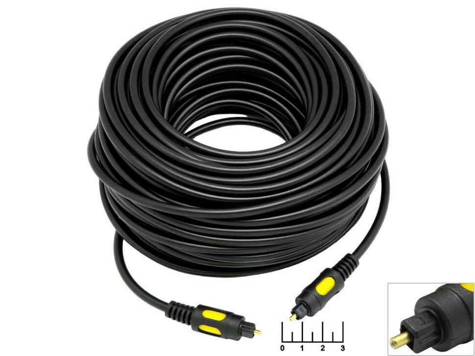 Шнур оптический Toslink-Toslink 25м пластик Premier (5-170)