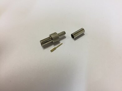 Разъем высокочастотный TS9-111L (10 шт), вилка (штекер) TS9 обжимная на кабель RG-174, RG-316