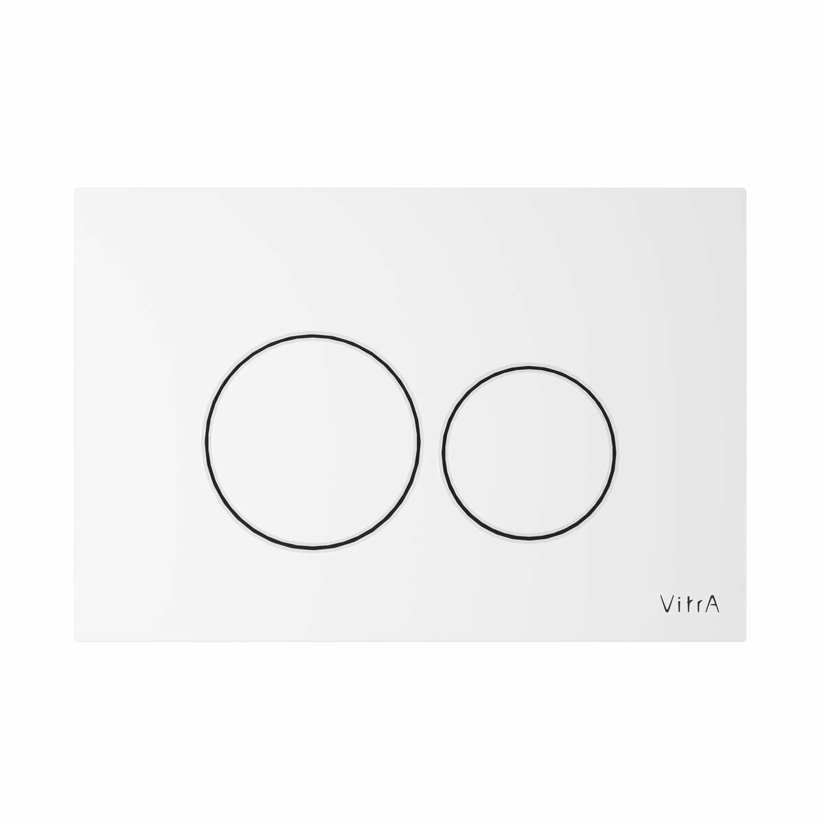 Клавиша смыва двойная VITRA Origin 244х165х9 пластик, круглые кнопки, белый 740-2400
