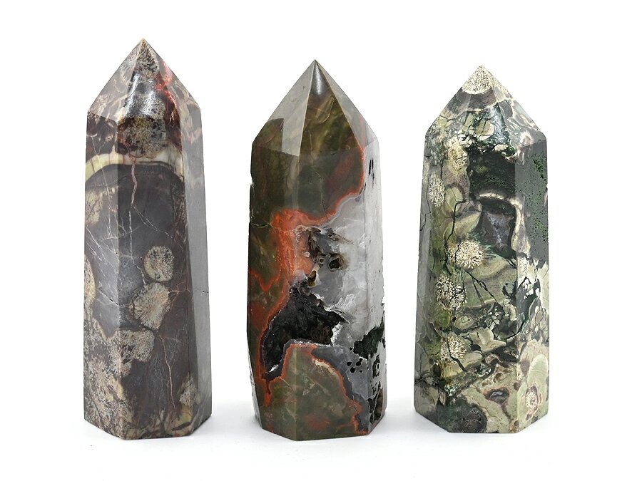 Кристалл из агата цветочного "Карандаш" 30*29*92мм 130-131г .