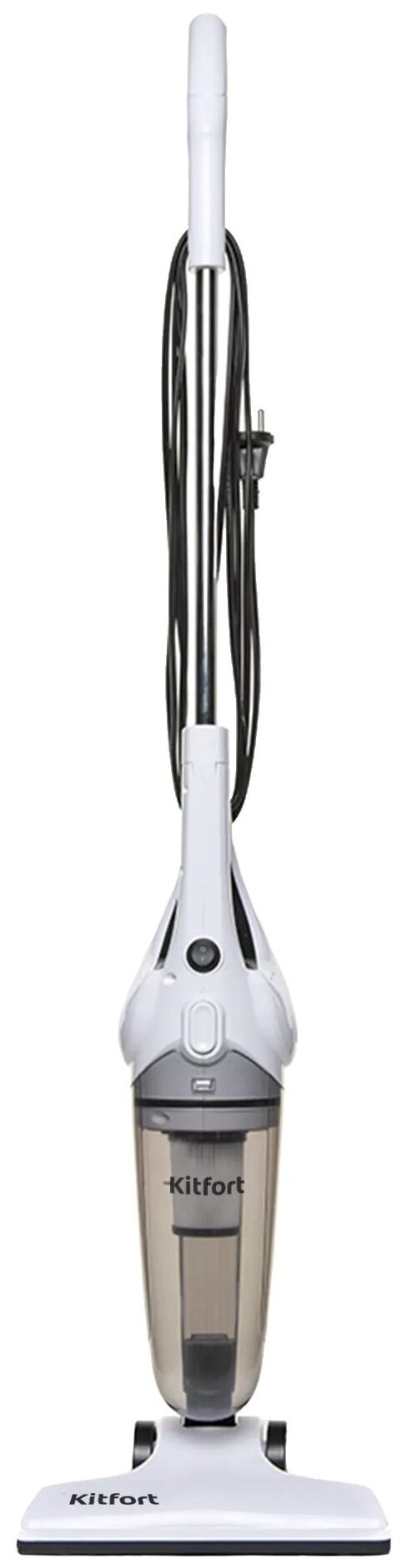 Пылесос вертикальный KITFORT KT-510, потребляемая мощность 650 Вт, циклонный фильтр 1,2 л, белый
