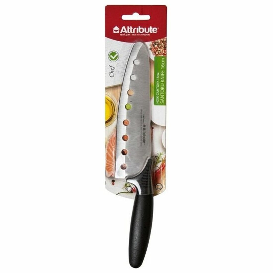 Нож сантоку CHEF 16см нержавейка/пластик
