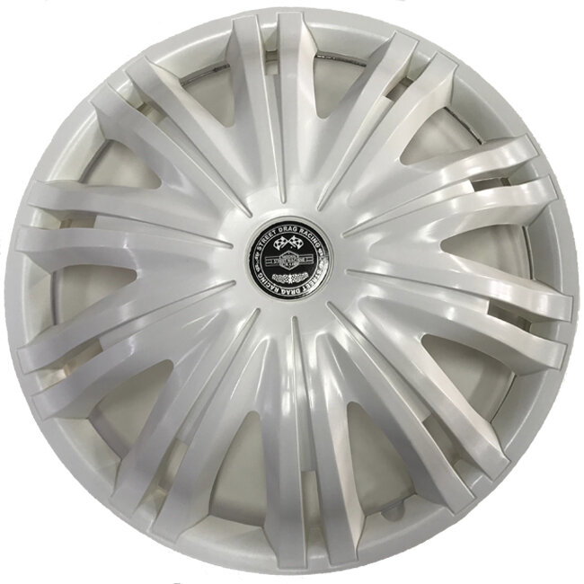 Автомобильные колпаки на диски гига белый выпуклые (перед) R16", в комплекте 2 колпака