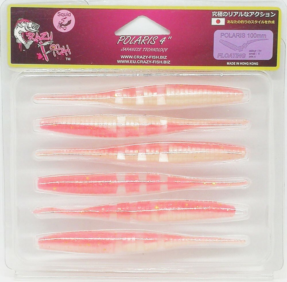 Силиконовая приманка Crazy Fish POLARIS 4 38-100-9d-6-F