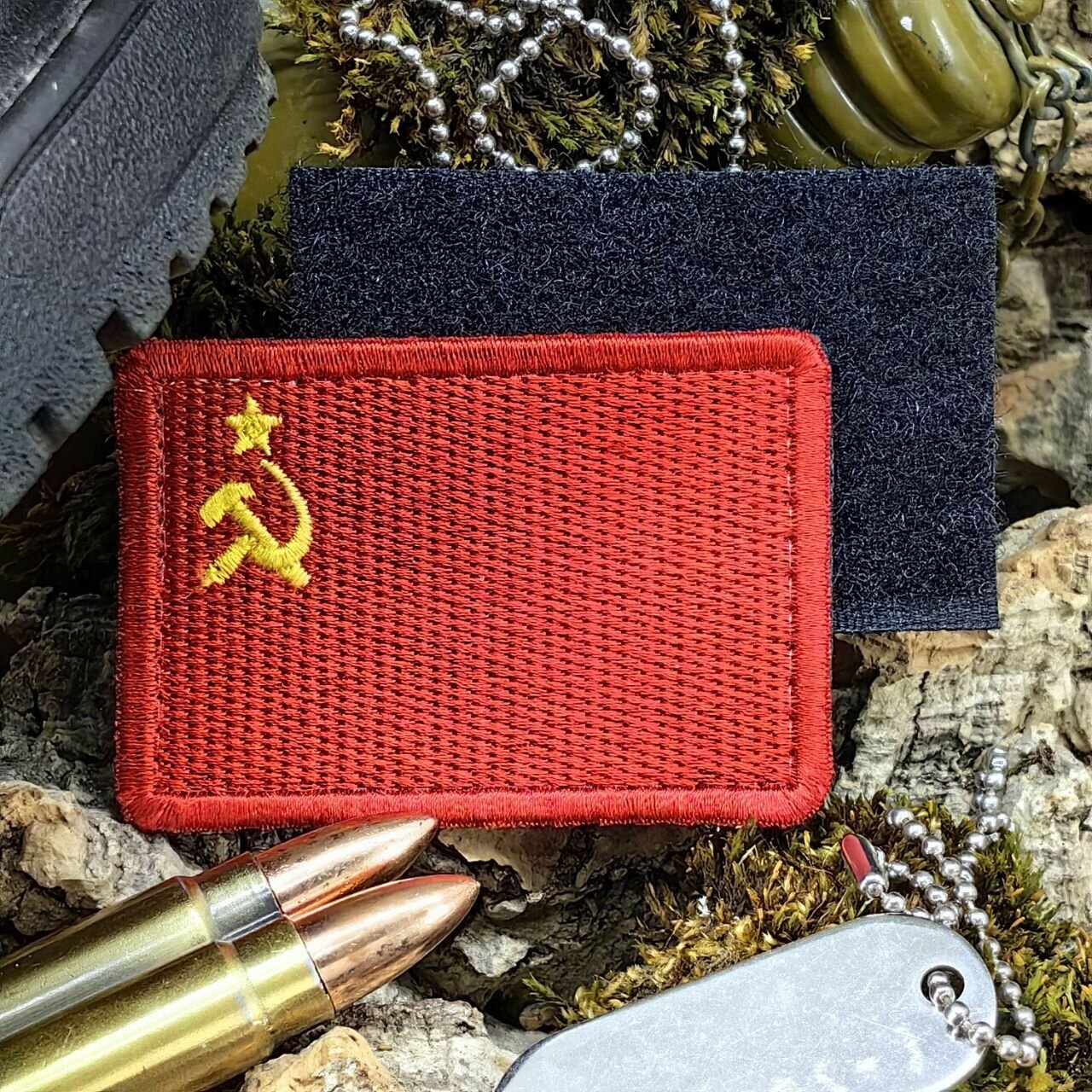 Нашивка-патч флаг СССР 8х5 красная