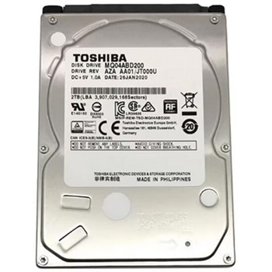 Жесткий диск Toshiba 2.5" MQ04-V 1ТБ, SATA III, 128 Mb, 5400 rpm SMR (MQ04ABF100V)