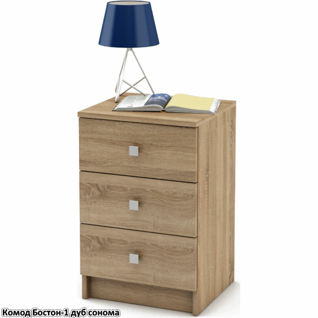 Комод Бостон-1 Дуб-сонома, ЛДСП, МФ Владимир VMF, 40х62х38 см.