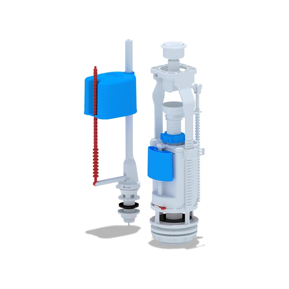 Набор с нижней подводкой 1/2 АНИ Пласт пластик, двойная кнопка, белая эконо WC3550 для бачка унитаза