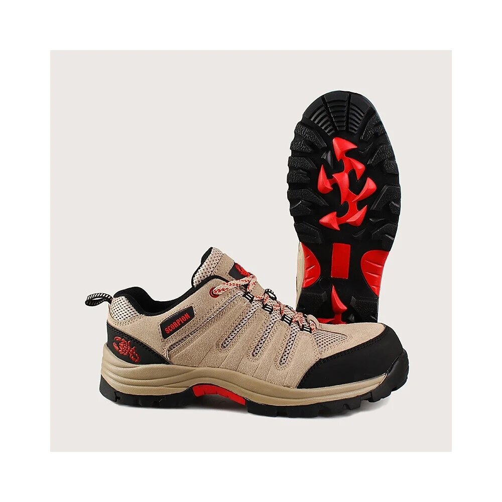 Полуботинки рабочие Скорпион Пионер бежевые микрофибра и полиэстер, нитрильная резиновая подошва, трикотажная подкладка