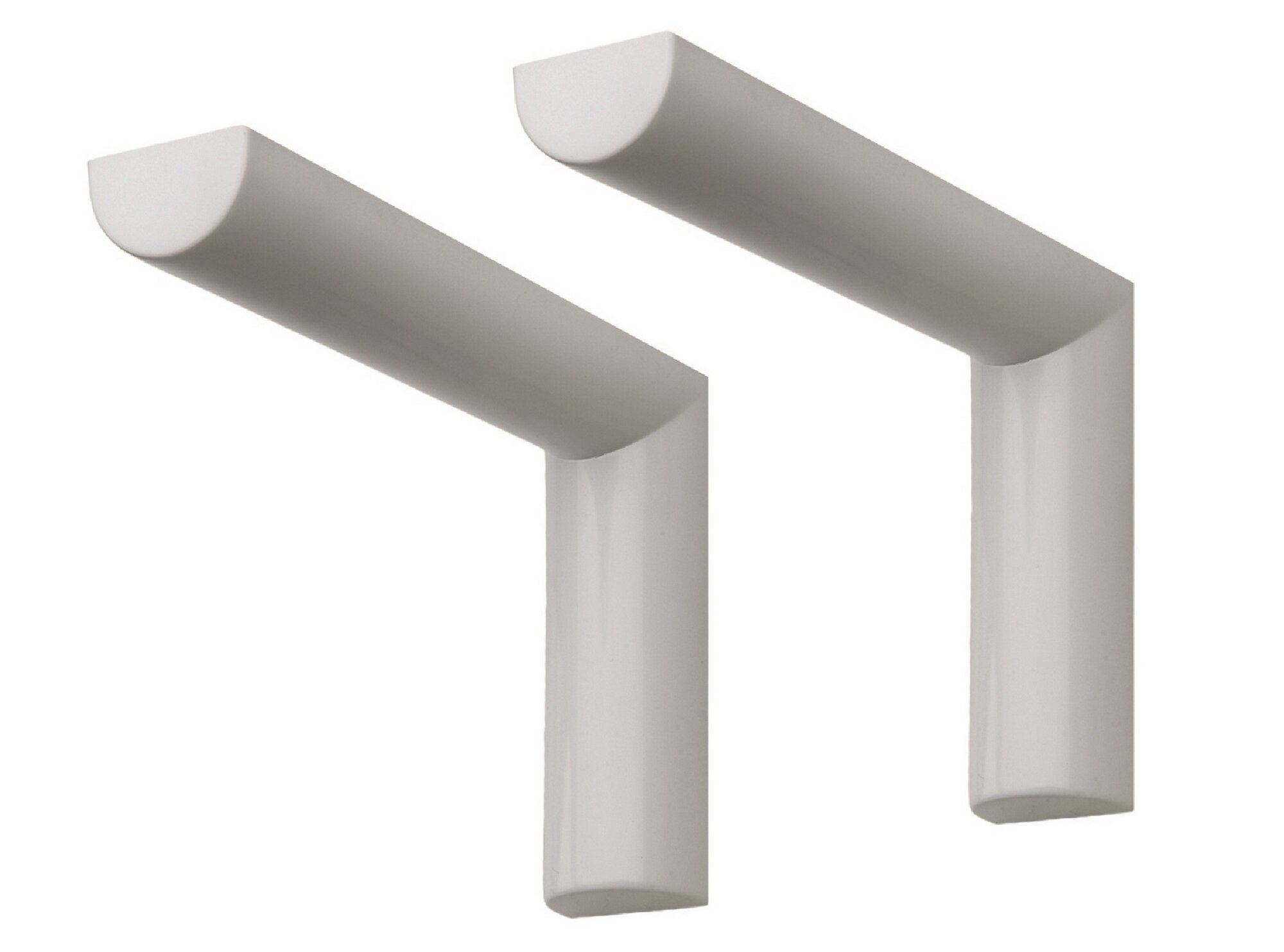 Кронштейн для полки с пластиковой накладкой ALDEGHI LUIGI SpA 90х135/17х28 мм, цвет: белый, нагрузка до 35 кг, 2 штуки