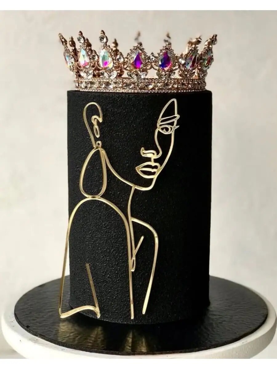 Топпер для торта Силует Девушки декор кондитерский