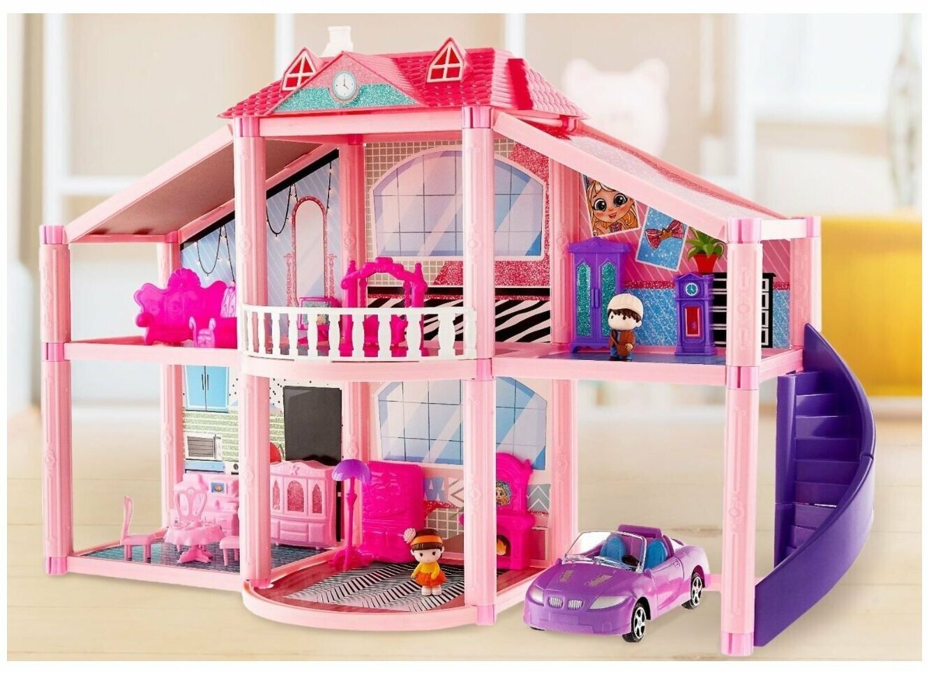 Кукольный домик 4298220, розовый