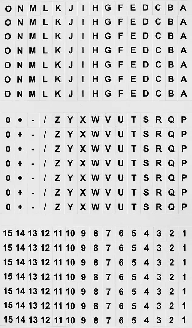 Бирка кабельная маркировочная циферная/буквенная цвет белый