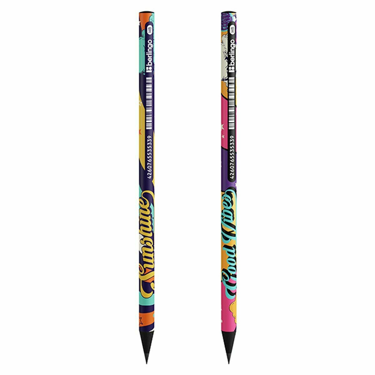 Карандаш чертежный ч/г Berlingo "Groovy" HB, круглый, заточен, 2 штуки