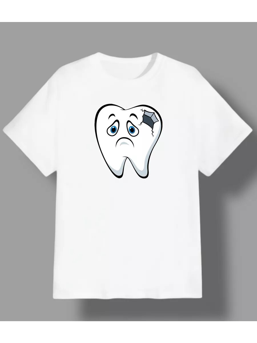 Футболка грустный зуб