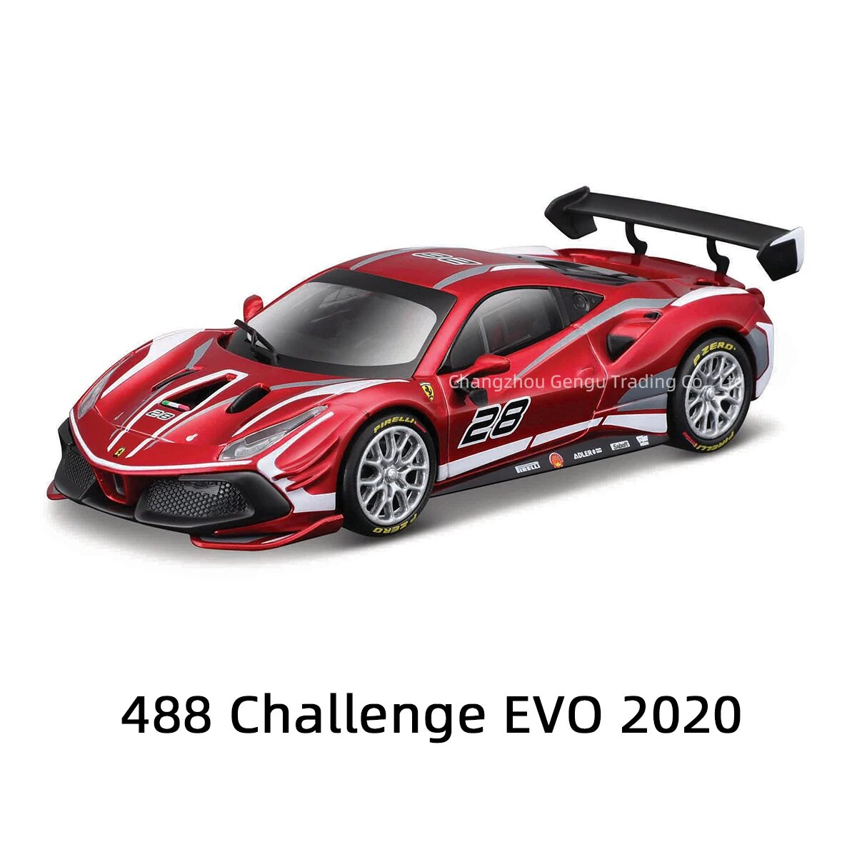 Bburago 1:43 Ferrari 488 Challenge EVO 2020 статические литые Автомобили Коллекционная модель гоночный автомобиль игрушки, Бордовый