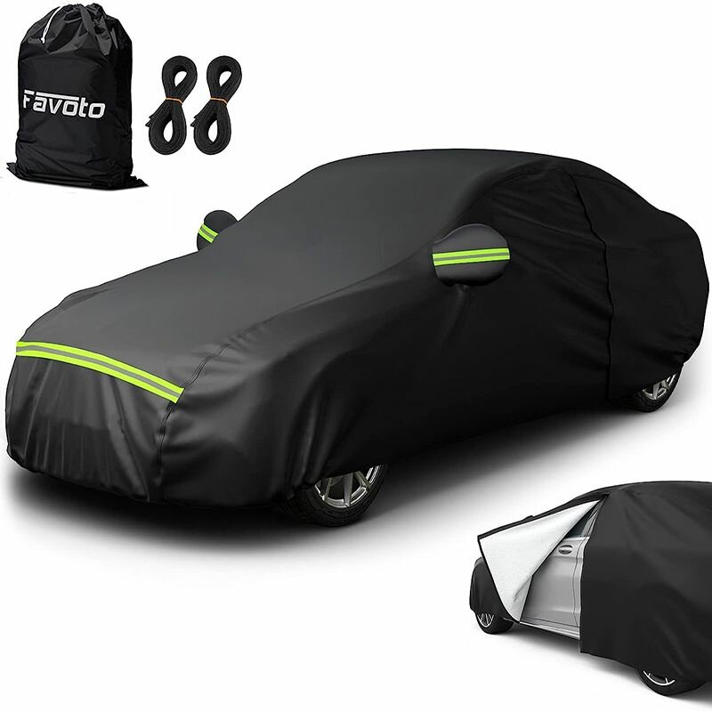 Чехол на автомобиль от солнца, снега, дождя, тент на машину автомобильный для защиты краски, кузова универсальный