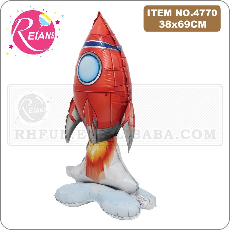 Фольгированный шар-ракета 38x69см, Item No.4770