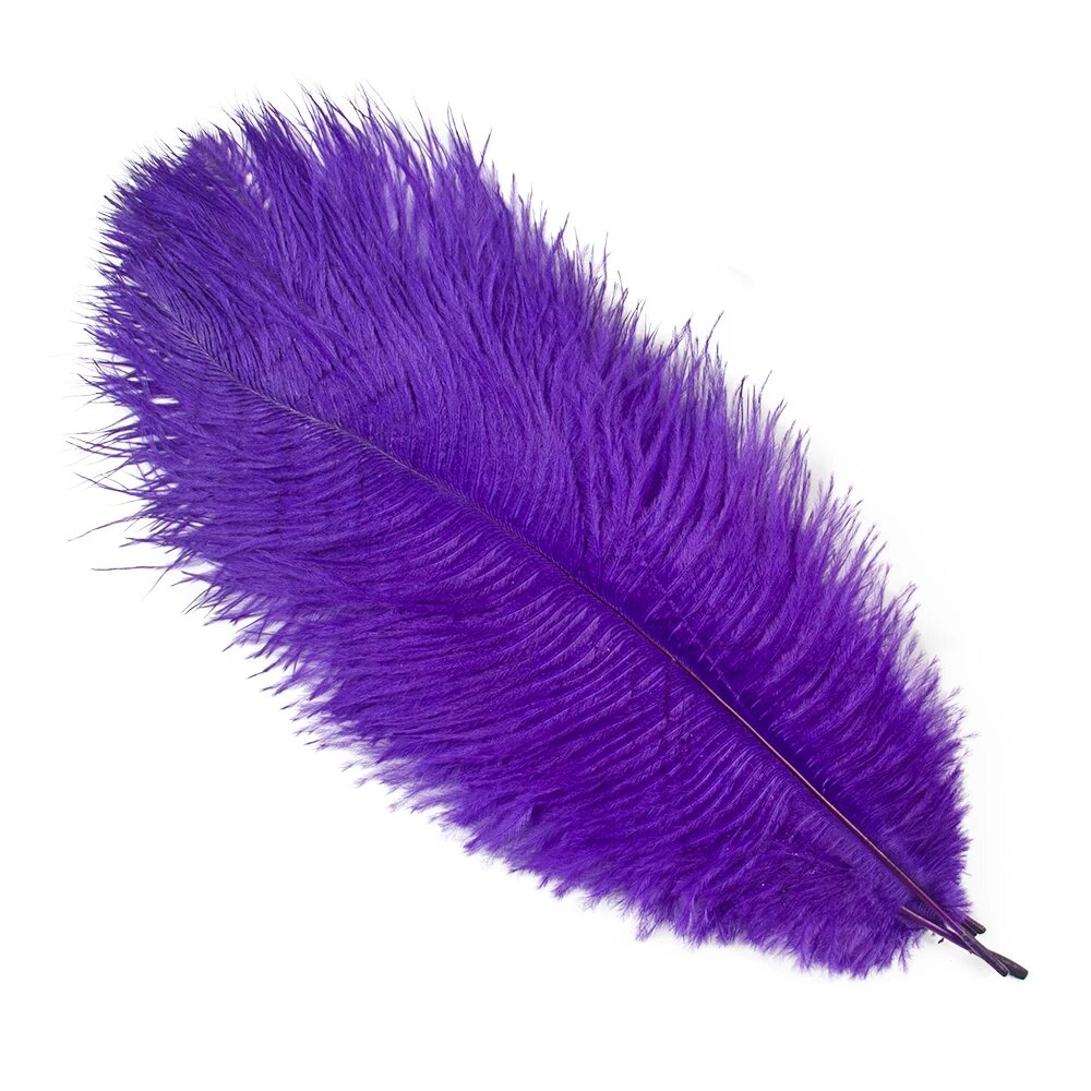 Декоративные страусиные перья WqlcraftS желтые 15-60 см Фиолетовый, 15-20cm 6-8inch, Purple