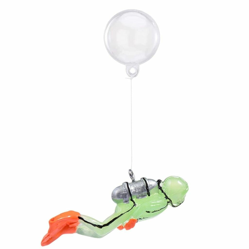 Флуоресцентные аквариумные украшения для дайвера, подходящие большого, среднего, маленького аквариума, милая мини-игрушка