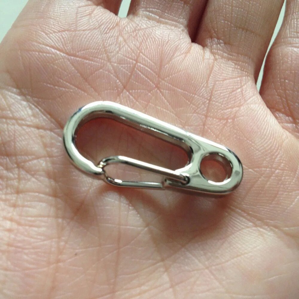 Мини-карабины для ключей, черные, серые, серебристые