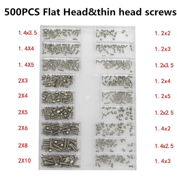 Набор мини-винтов для ремонта 500 шт. I