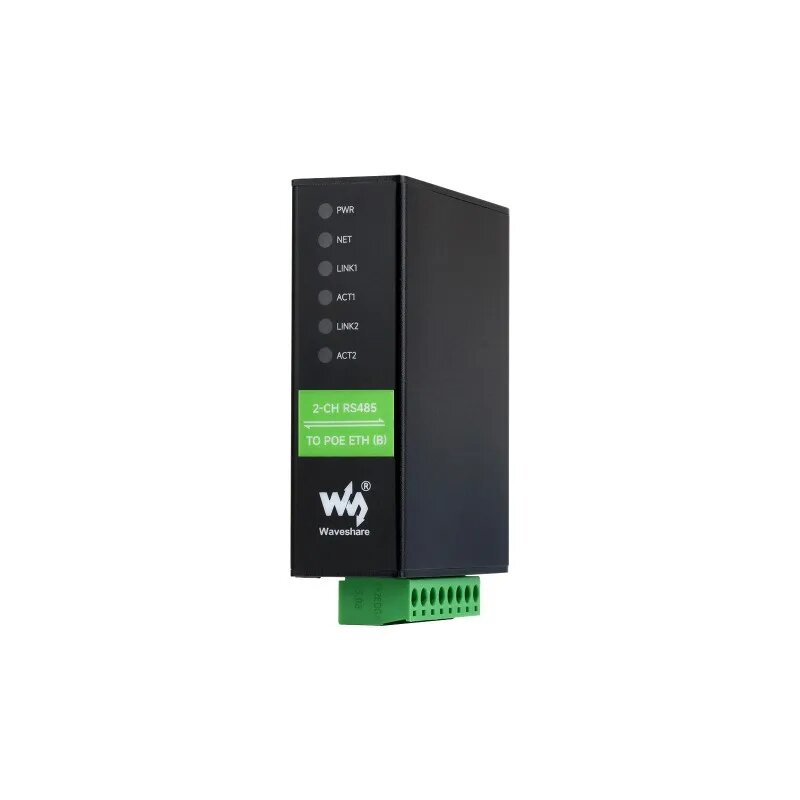 Waveshare 2-CH RS485 TO ETH (B) последовательный сервер PoE Ethernet port