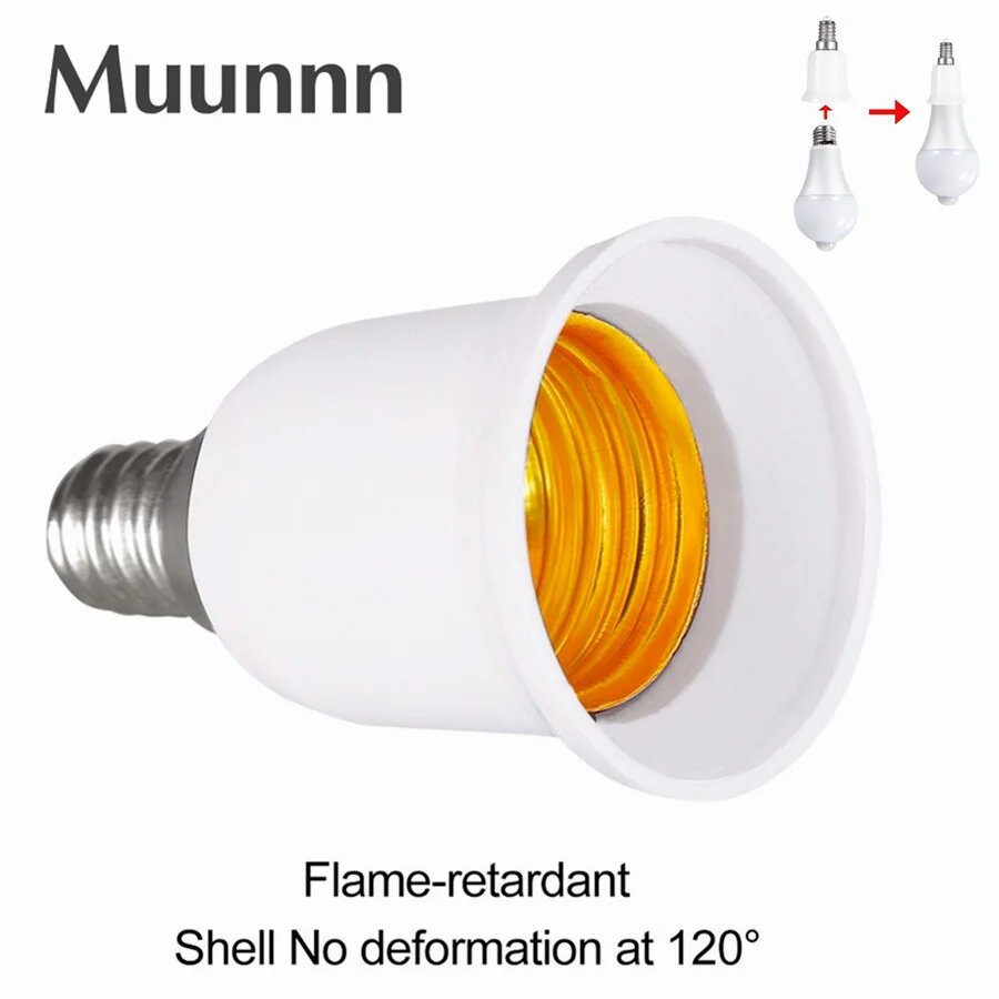 Переходник E14 в E27, белый