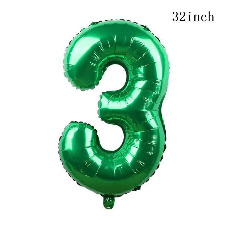 Фольгированные шары с лягушками HEROCROSS Изумрудный, 1pc 32inch Number