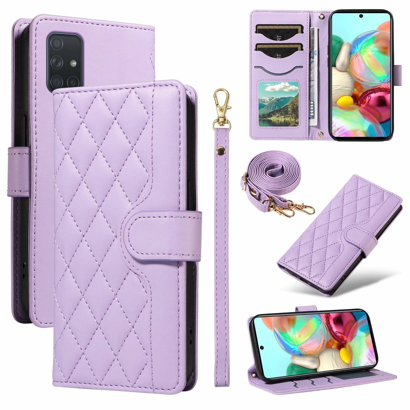 YIKATU Кожаный Чехол Для Samsung Galaxy A71 4G (A715)/ Самсунг Галакси А71 4G А715 С визитницей из экокожи, модный, против падения, подарочный, элитный, книжка