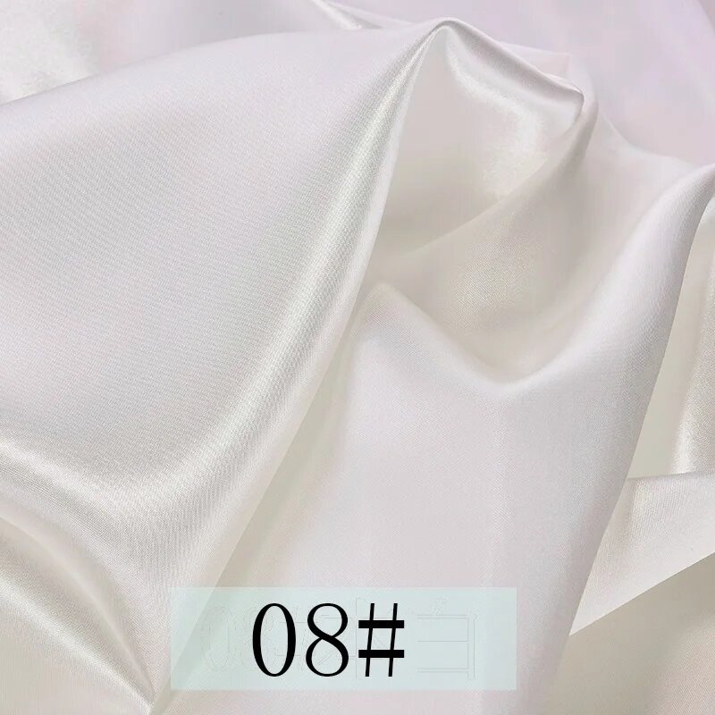 Атласная ткань Amyries 50x150 см Белый, 50cmX150cm, 08