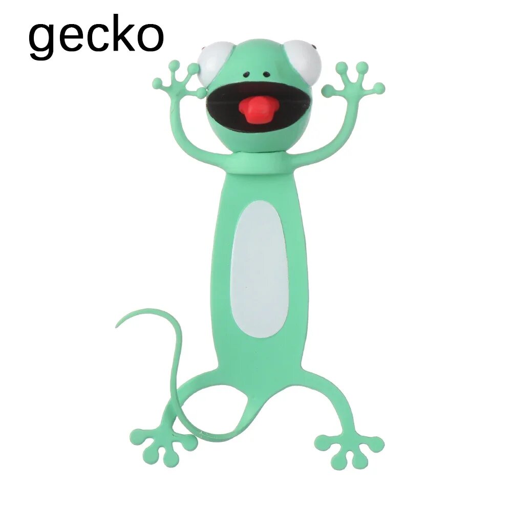 Закладка для книг Gecko, зеленый ПВХ