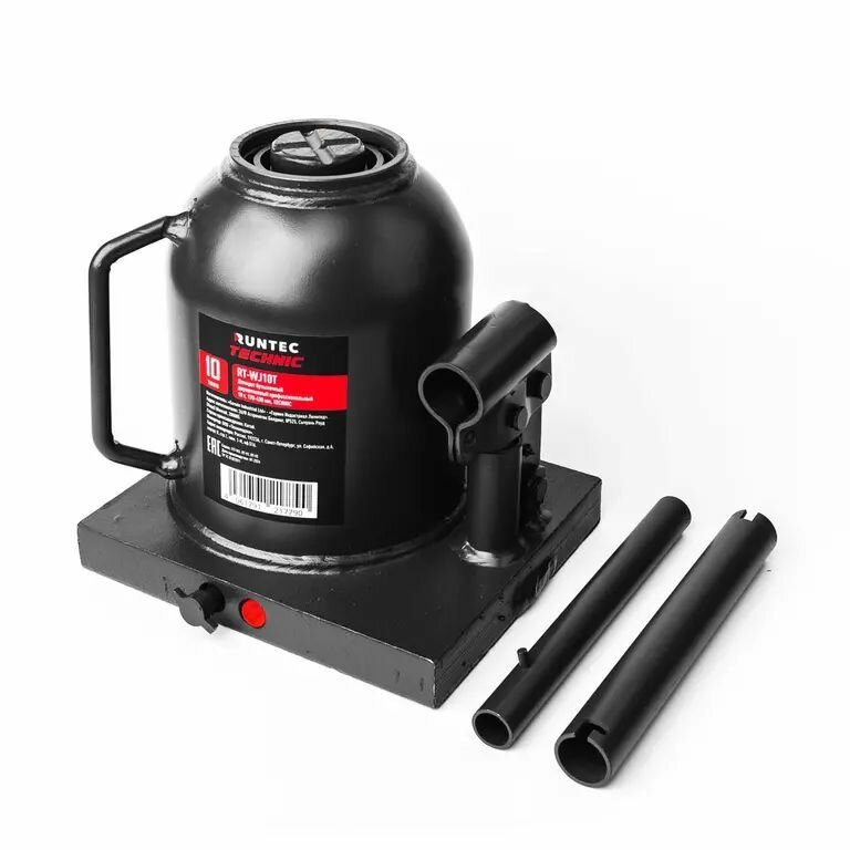 Домкрат бутылочный, двухштоковый, профессиональный 10 т, 170-430 мм TECHNIC RUNTEC RT-WJ10T