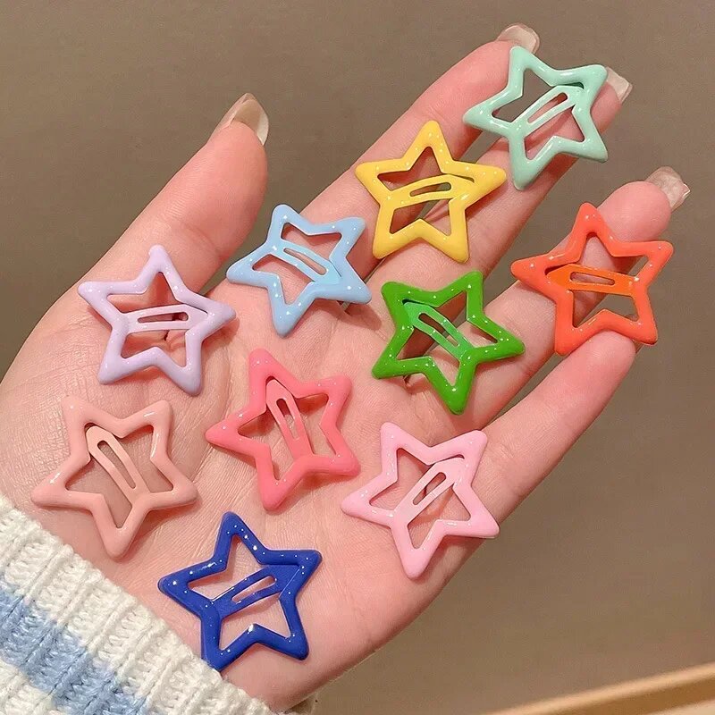 Заколки для волос звездочки, 10 шт, Цвет: 10PCS