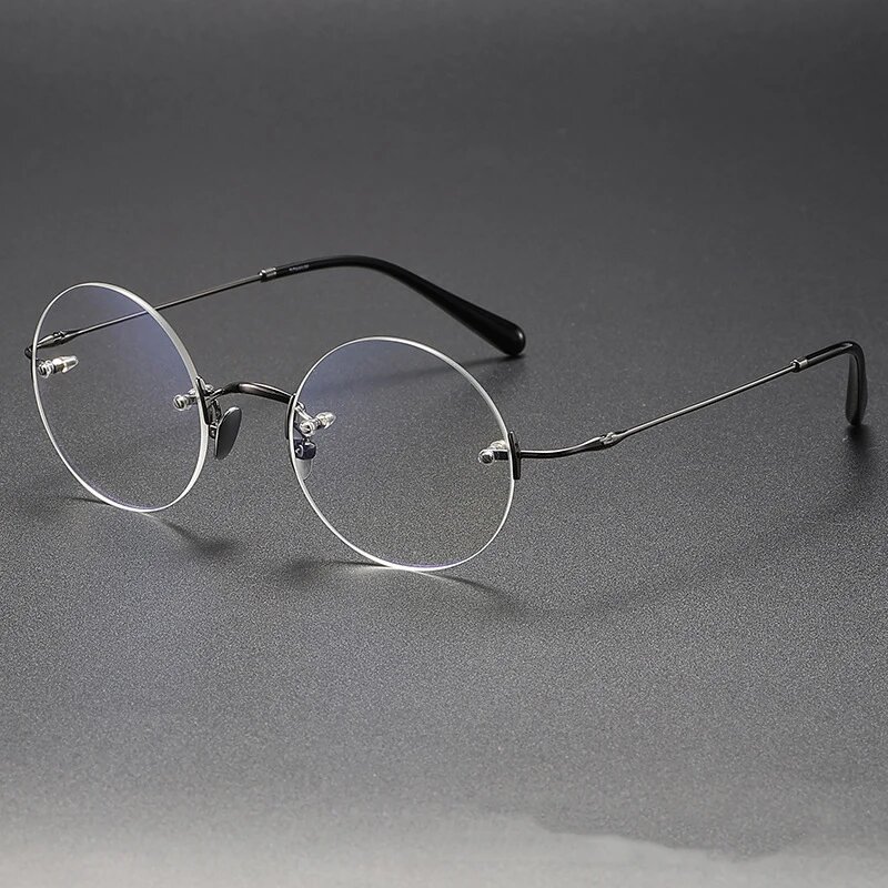 Круглая титановая оправа для очков Eyedoor Gun