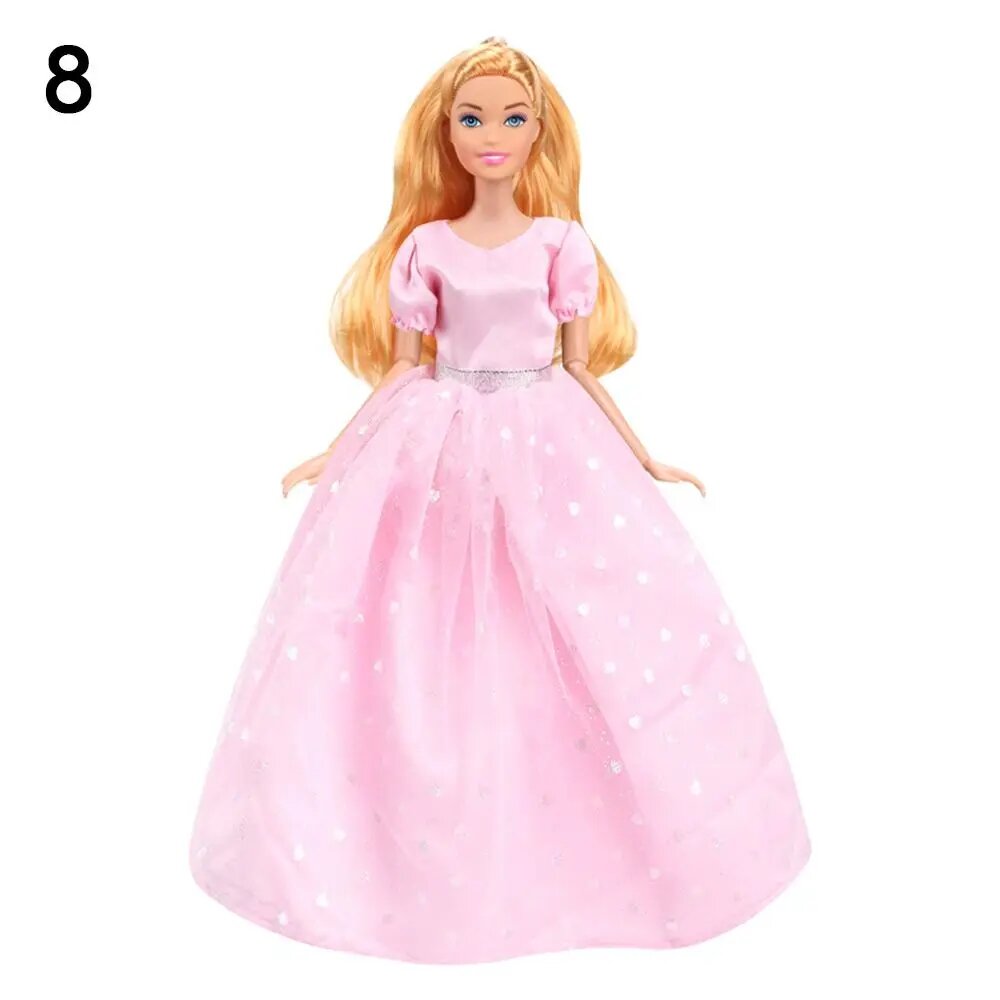 Кукольные свадебные платья для кукол 30 см Розовый, 8