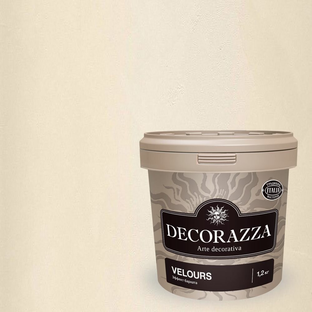 Декоративная штукатурка с эффектом бархата Decorazza Velours (1,2кг) VL 10-63