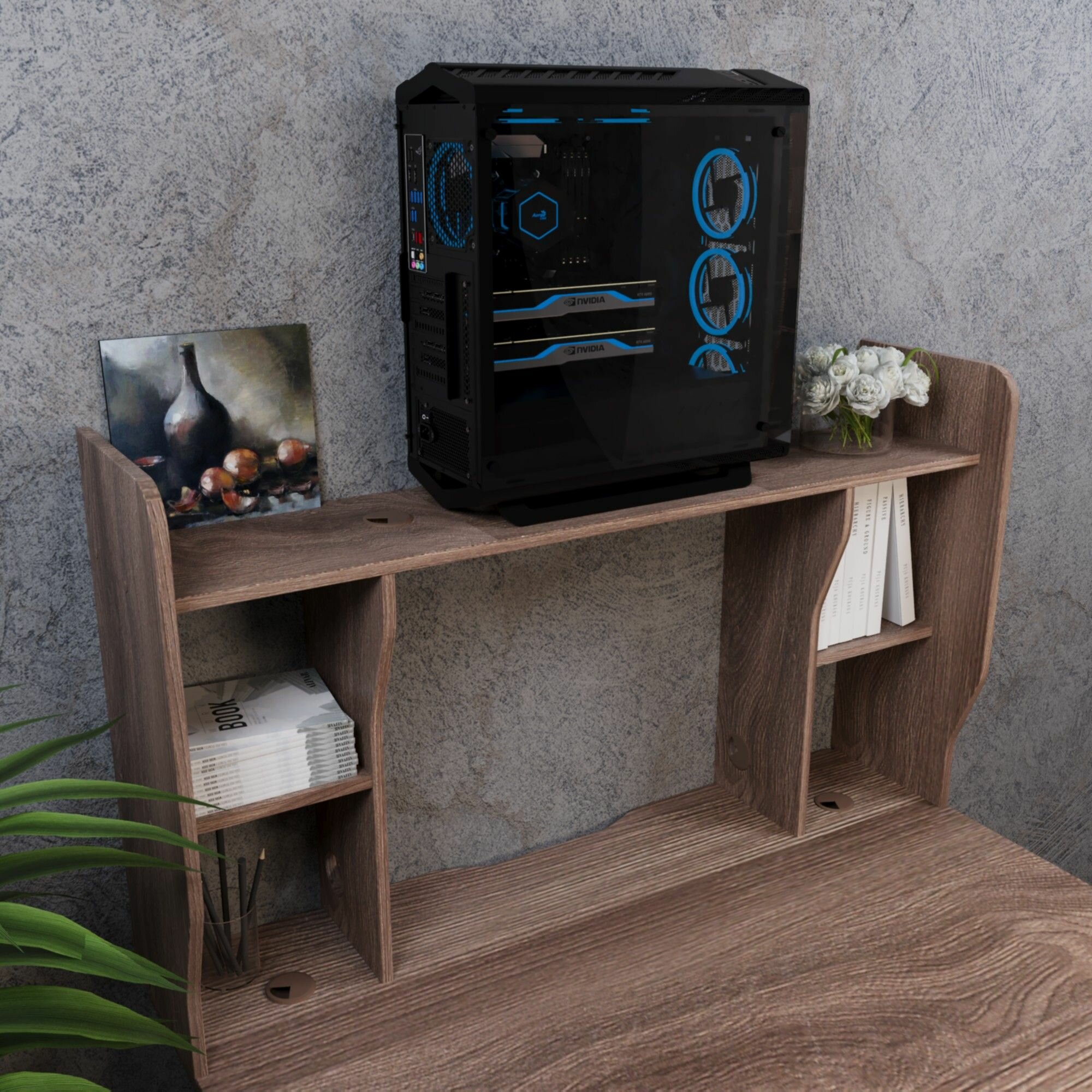 Большая полка 100 см для компьютерного стола