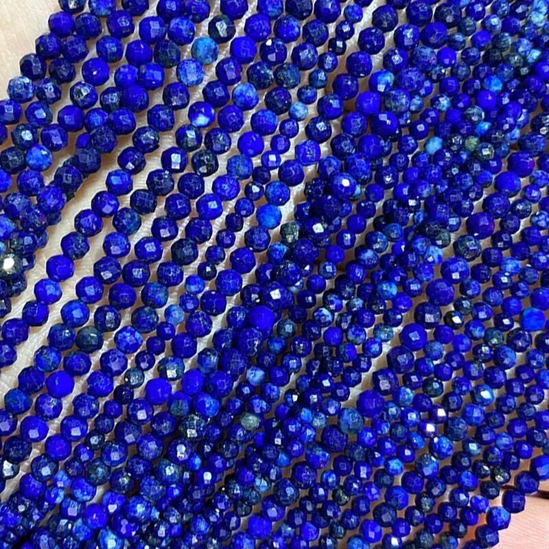 Каменные бусины YWROLE 2 3 4 мм набор Синий, 4mm about 91pcs, Lapis lazuli