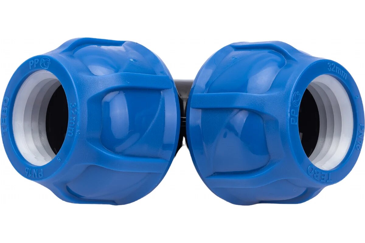 TEBO ПНД Отвод компрессионный 32x32, T-ПНД O.0.32-32. CN - надёжное соединение труб ПНД