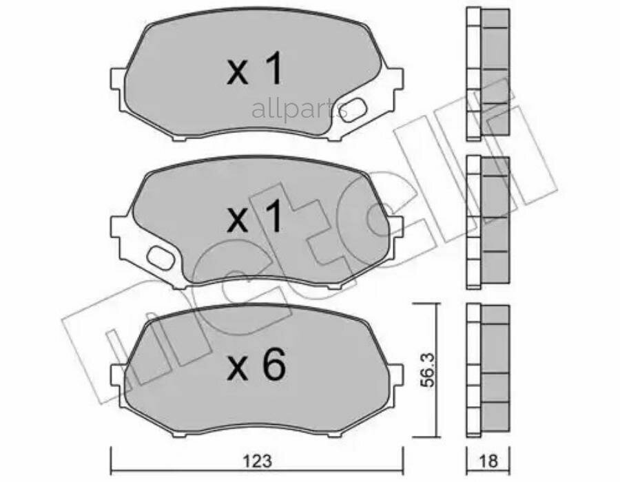 METELLI 22-0874-0 Колодки тормозные