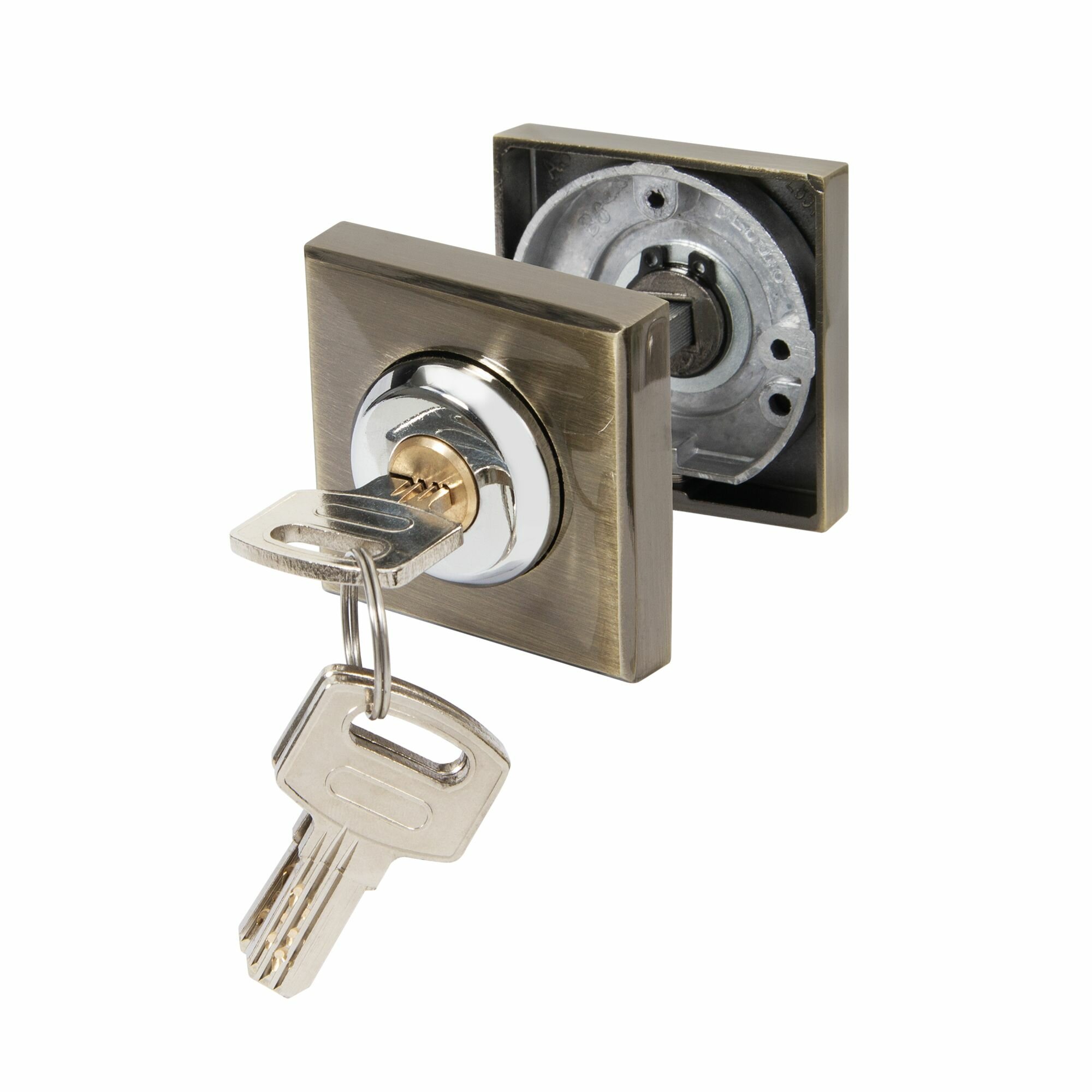 Фиксатор с ключом SW1ET AB/CP Бронза/Хром