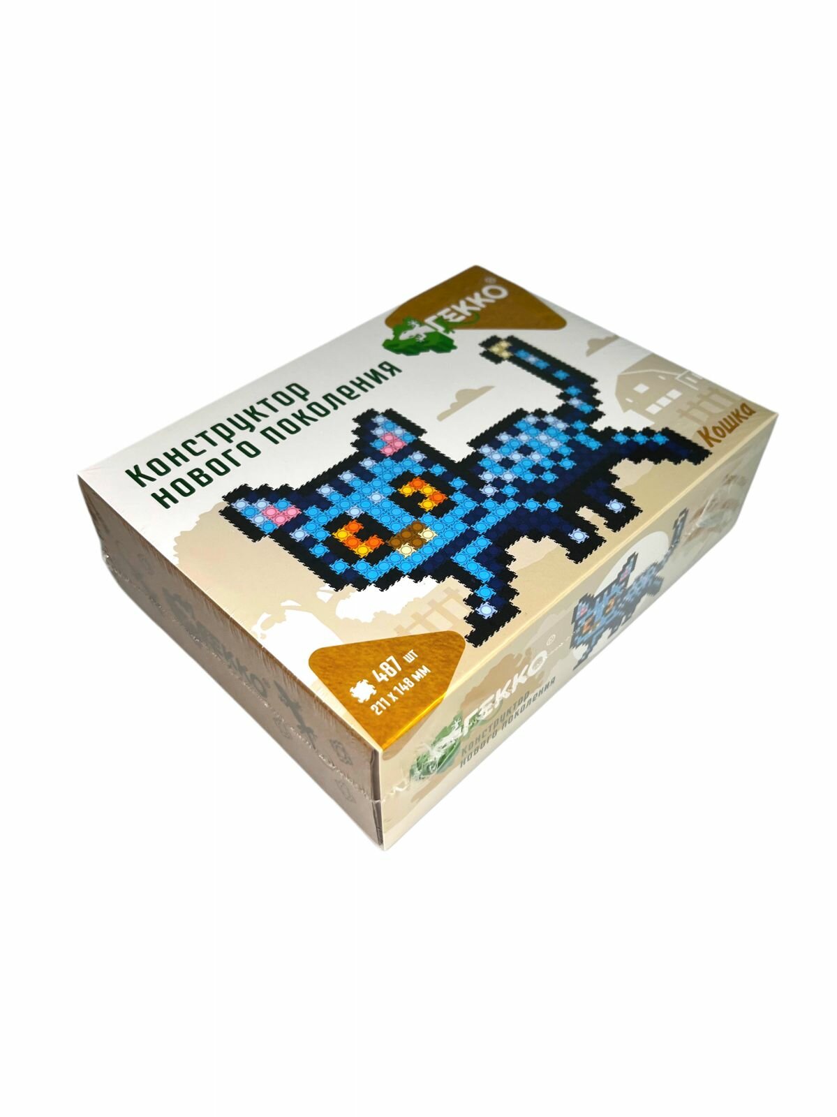 Конструктор Гекко "Кошка", 2D, пластик, 487 деталей, А5 (38008)