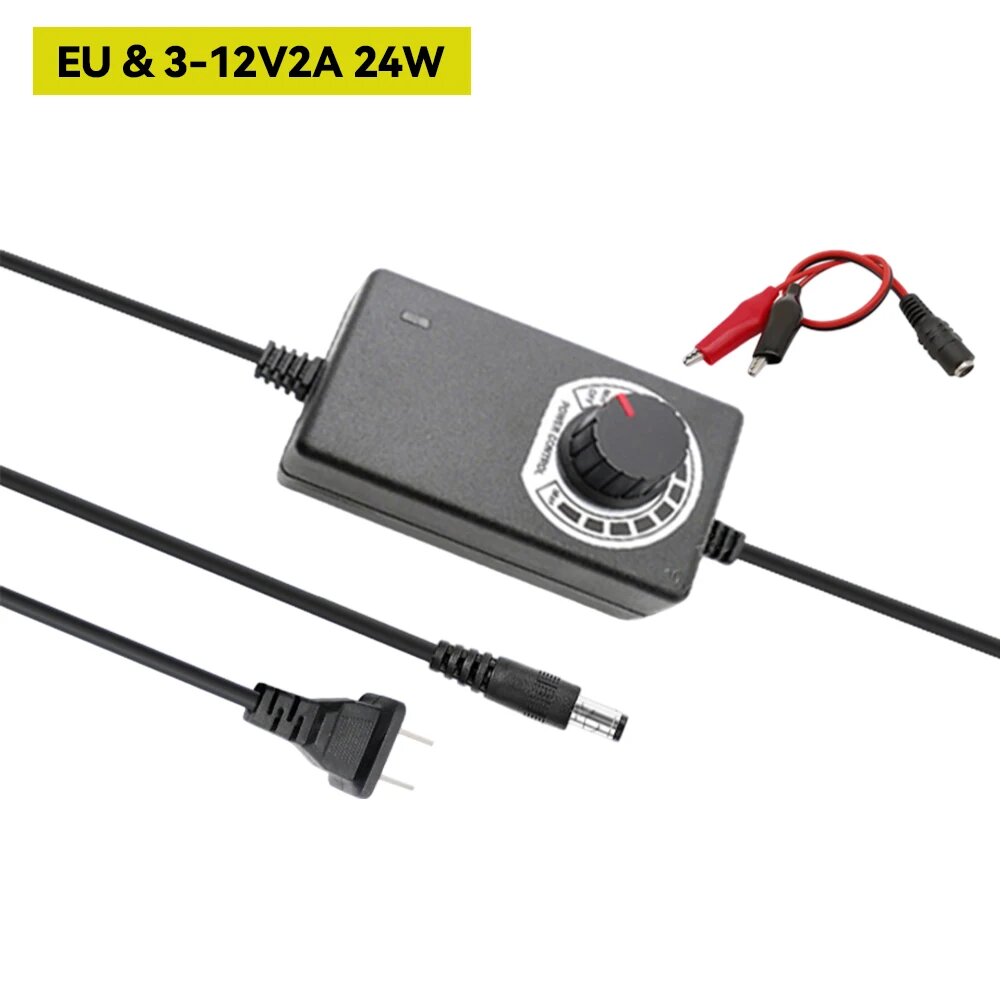 Автомобильный адаптер переменного тока 3-12В/24В/36В 1A/2A/5A EU 3-12V1A 24W