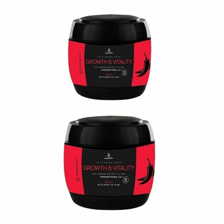 Dorall Collection Бальзам-маска для волос Korean Pro, с экстрактом красного перца, 930 мл, 2 шт